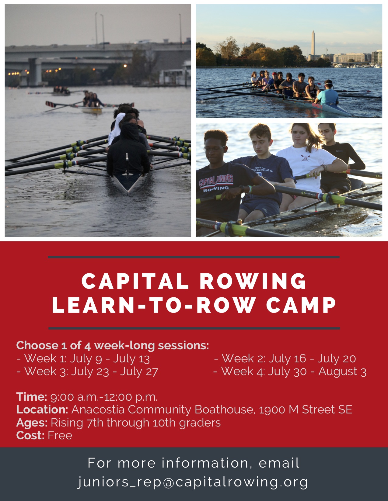 Capital Rowing Club Jrs – Learn to Row Summer Camp – Ward 6 Public ...
